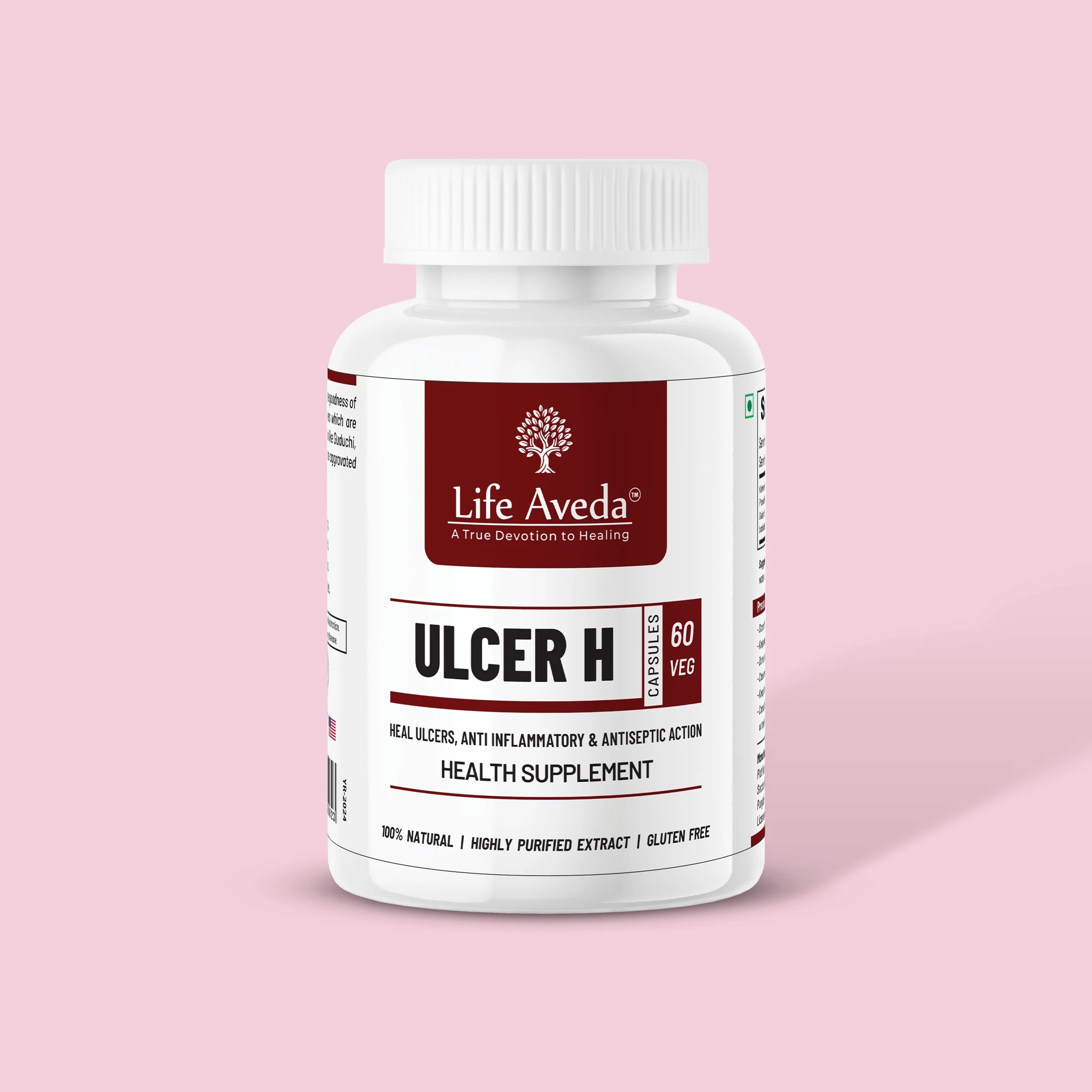 Australia Herbal Store - Life Aveda Ulcer H Capsules